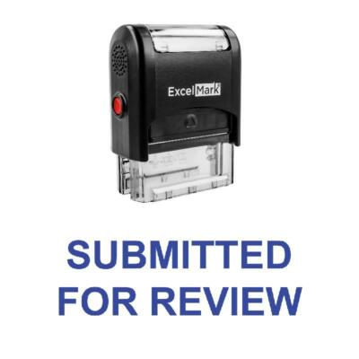 SUBMITTED FOR REVIEW Stamp - Self-Inking / Blue | eBay