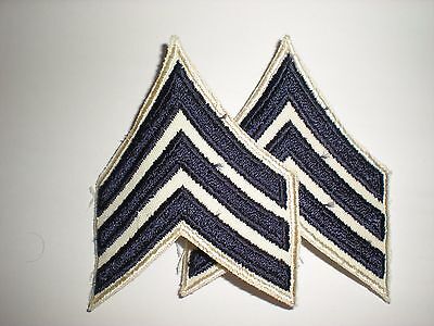 MILITARY/ POLICE COSTUME SERGEANT RANK STRIPES - WHITE/ DARK BLUE - 1 ...