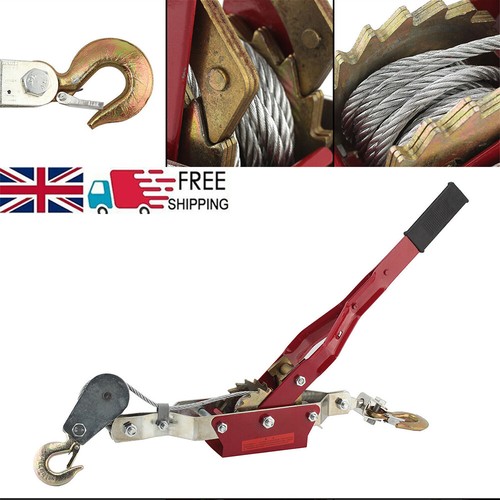 2 Hook 4 Ton Cable Puller Manual Hand Winch Turfer For Caravan Boat ...