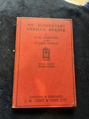 An Elementary German Reader By Paul Vrijdaghs/ Walter Benjamin 1930 | eBay