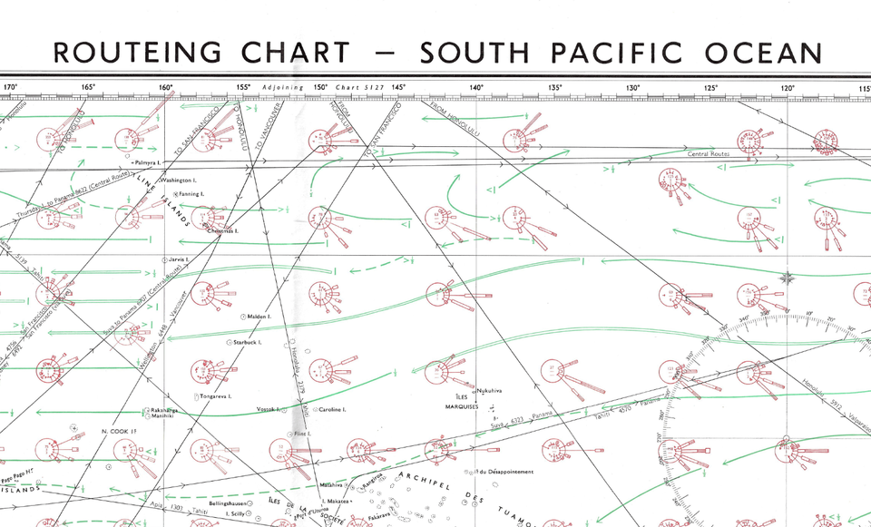 5128(5) Roueting Chart South Pacific Ocean May Chart Map Marine Paper ...