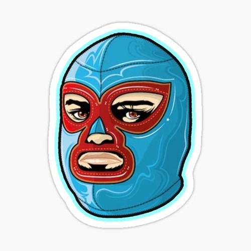 Take It Easy Vinyl Sticker - NACHO Libre Red Blue Wrestler Mask ~ Jack ...