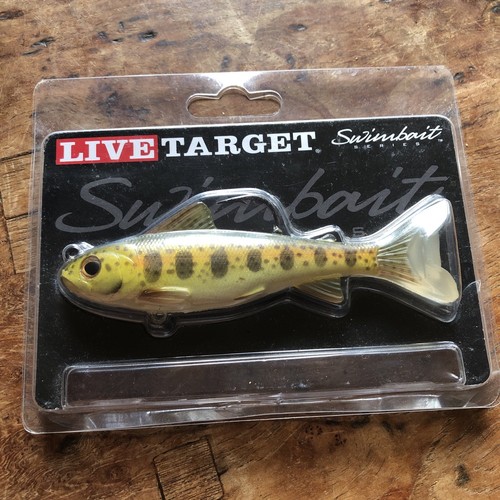 Live Target Trout Swimbait Gold/olive Rare 4”3/4oz | eBay