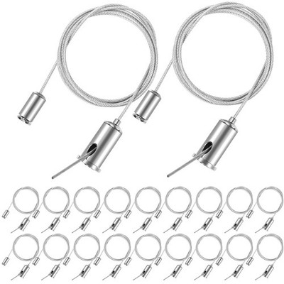 20 Sets Hexagon Light Fixture Hanging System Kit, Ceiling Hanging Wire ...