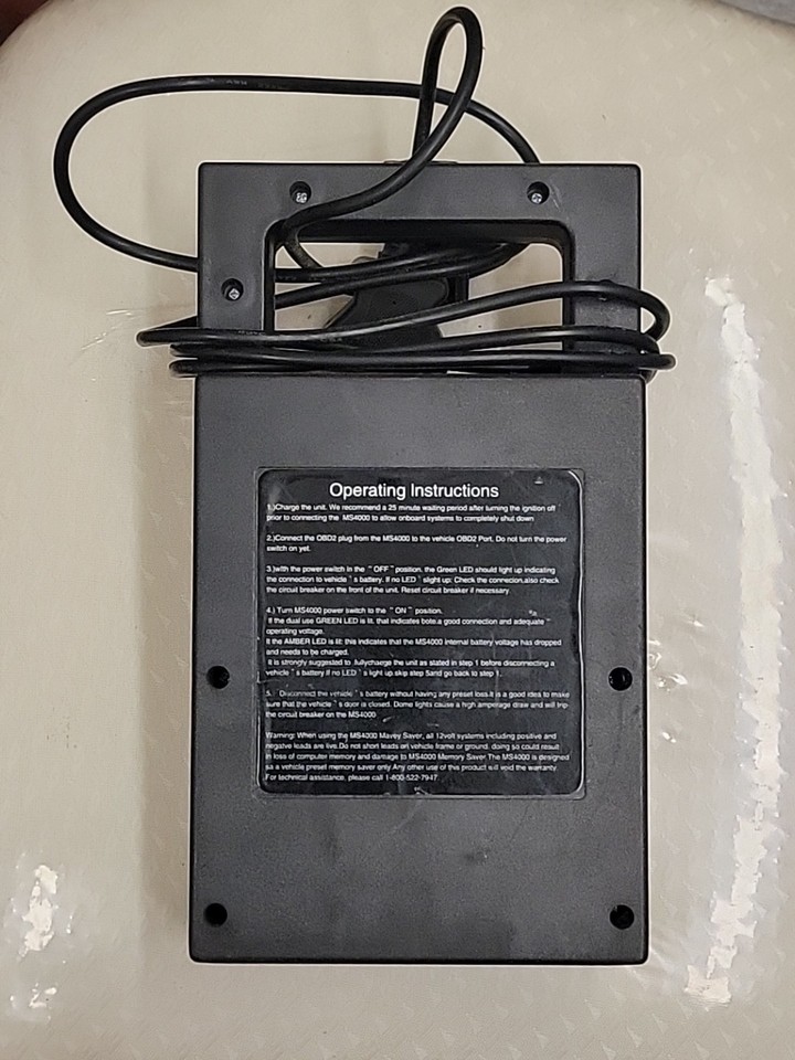 MAC TOOLS ODB2 OBDII SELF CONTAINED MEMORY SAVER MS4000 | eBay