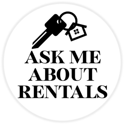 Ask Me About Rentals - 25 Pack Circle Stickers 3 Inch - Realtor Real ...