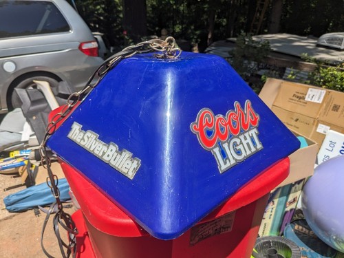 Coors Light Silver Bullet Plastic Pool Table Hanging Bar Light | eBay