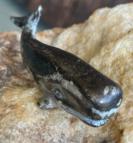 Whale Hump Pewter Statue Figure Humpback Whale Old No Markings 3 ounces ...