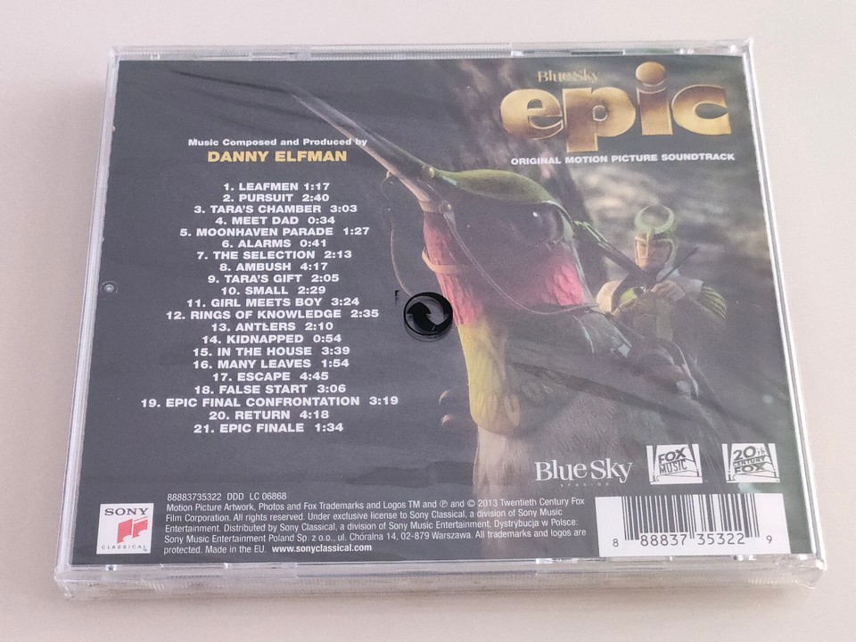 Epic [Original Motion Picture Soundtrack] by Danny Elfman (CD, May-2013 ...