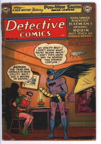 * DETECTIVE Comics #190 (1952) Batman Robin Origin Retold! Good/Very ...