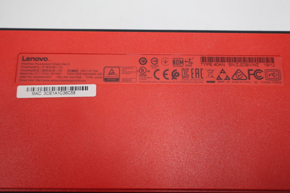 Lenovo ThinkPad Thunderbolt 3 Workstation Dock Gen 2 DK1841 40AN0135US ...