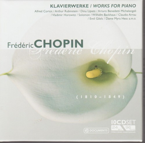 Frederic Chopin Piano Works Coffret 10 Cd Cortot Rubinstein Lipatti ...