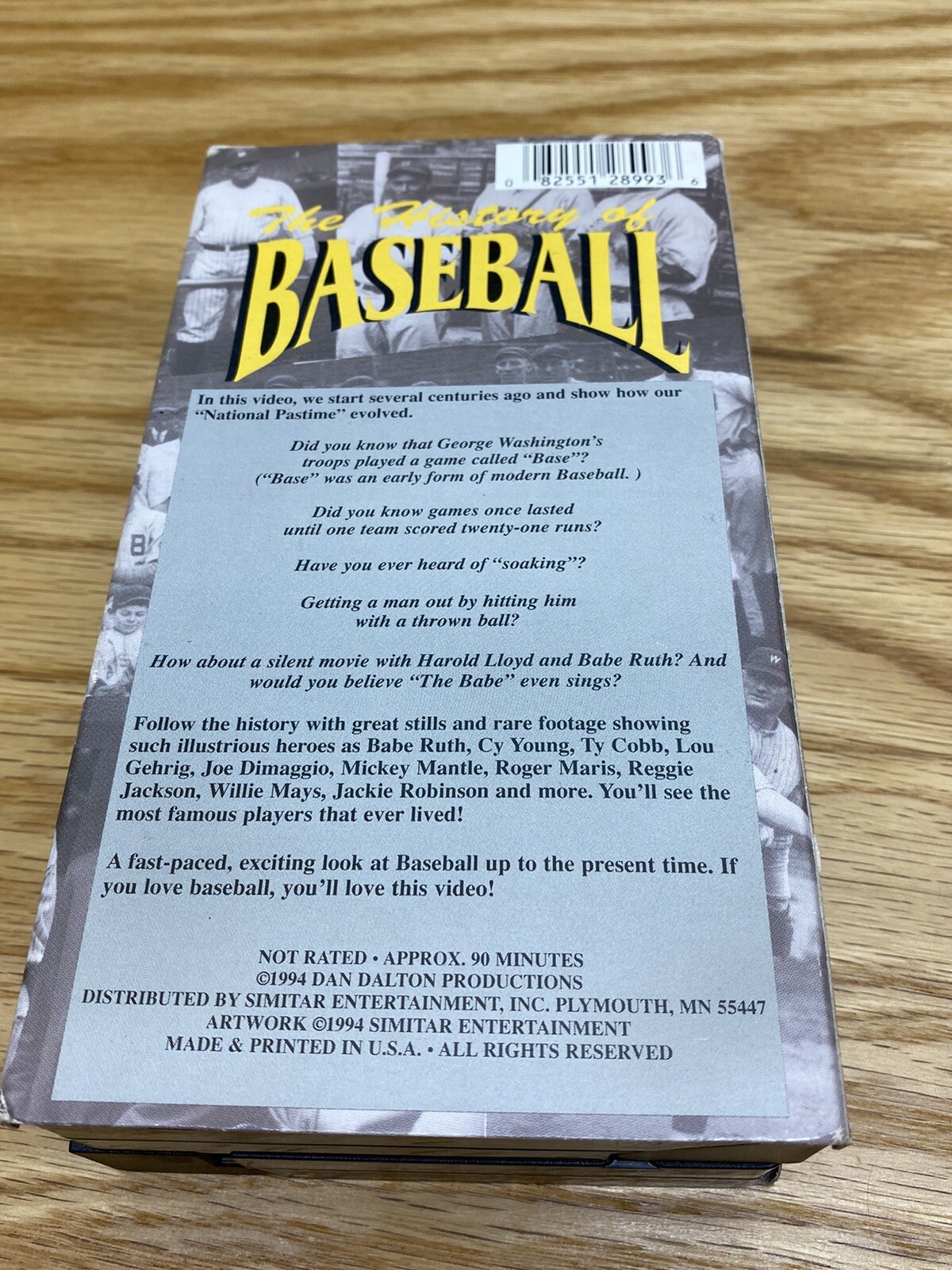 The History of Baseball (VHS 1994 Collector's Edition) Ty Cobb 2 Tapes ...