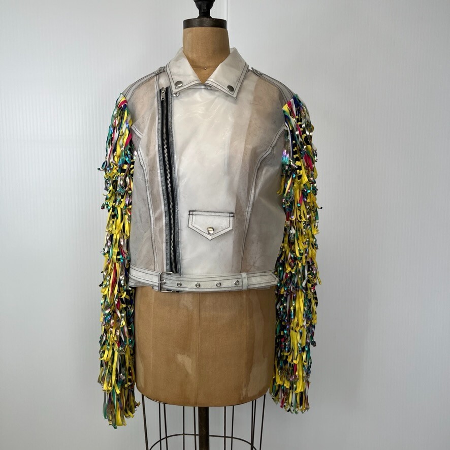 Birds Of Prey Jacket Women Extra Large Harley Quinn Caution Tape DC Comic Movie | eBay