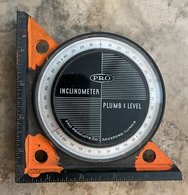Pro Inclinometer Plumb And Level Vintage | eBay