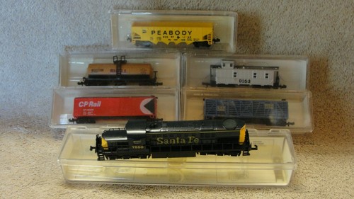 N Gauge Model Power 7550 ATSF Santa Fe ALCO RSD-15 and 5 Cars | eBay
