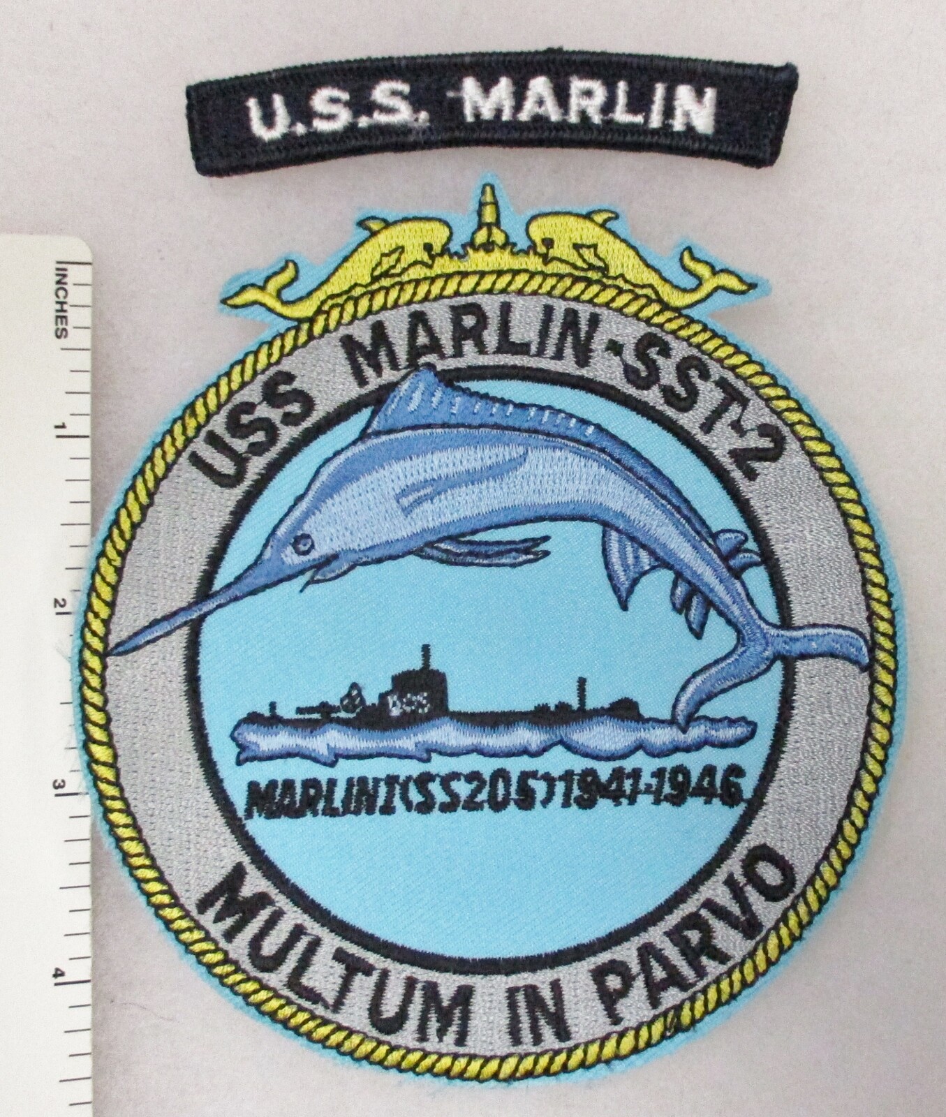 US NAVY USS MARLIN SST-2 PATCH & SHIP Shoulder TAB E1-0085 | eBay