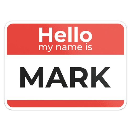 Hello My Name Is Mark Sticker Vinyl Car Bumper Decal | eBay