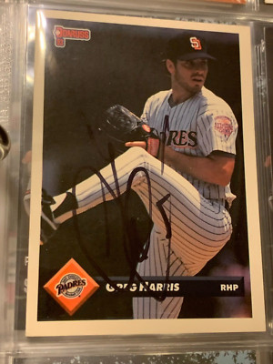 GREG HARRIS AUTOGRAPHED SIGNED 1993 DONRUSS CARD PADRES COA | eBay