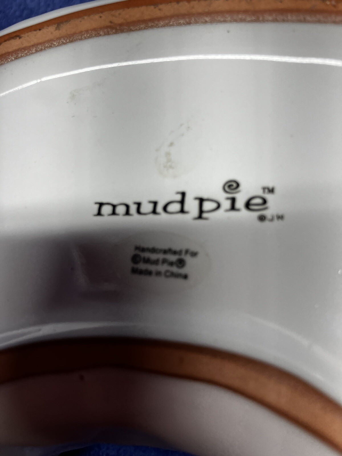 MUD PIE Pottery 9.25” Fish Shaped 3 Divided Serving Dish Coastal Decor ...