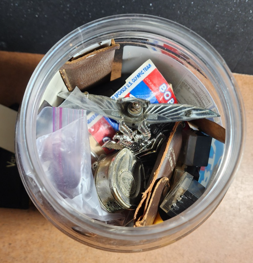 Big Junk Drawer / Junk Jar Lot - Pins, buttons, Patches, Jewelry ...