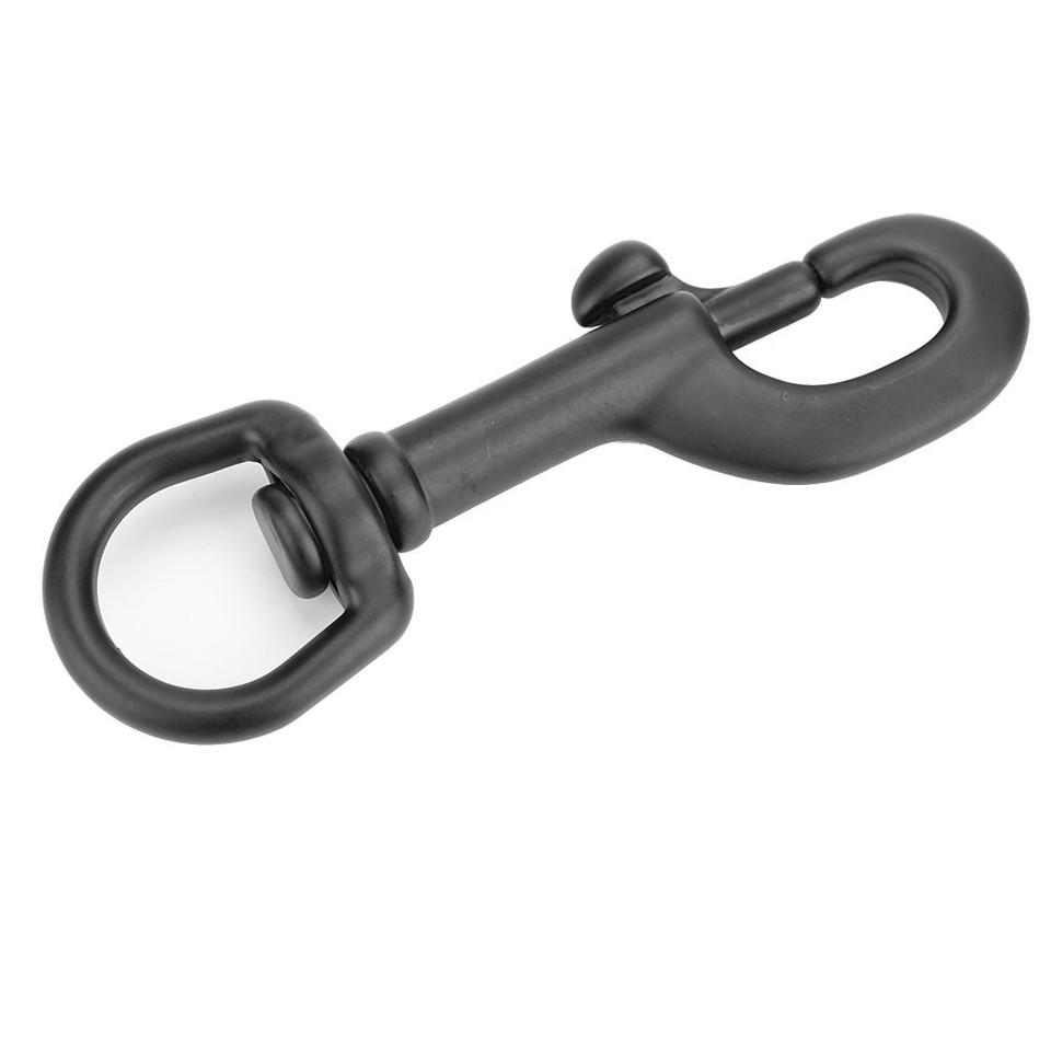 (90MM Black)316 Stainless Steel Single Head Hook Swivel Eye Snap Scuba ...