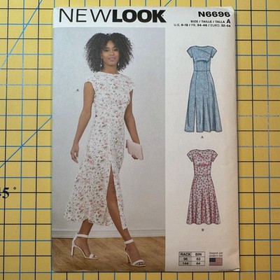 NEW LOOK N6696 Dress Sewing Pattern Uncut Factory Folded 6-18 | eBay