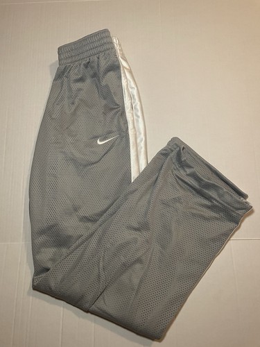 Nike Basketball Baggy Gray Track Pants White Stripe Size Small Y2K | eBay