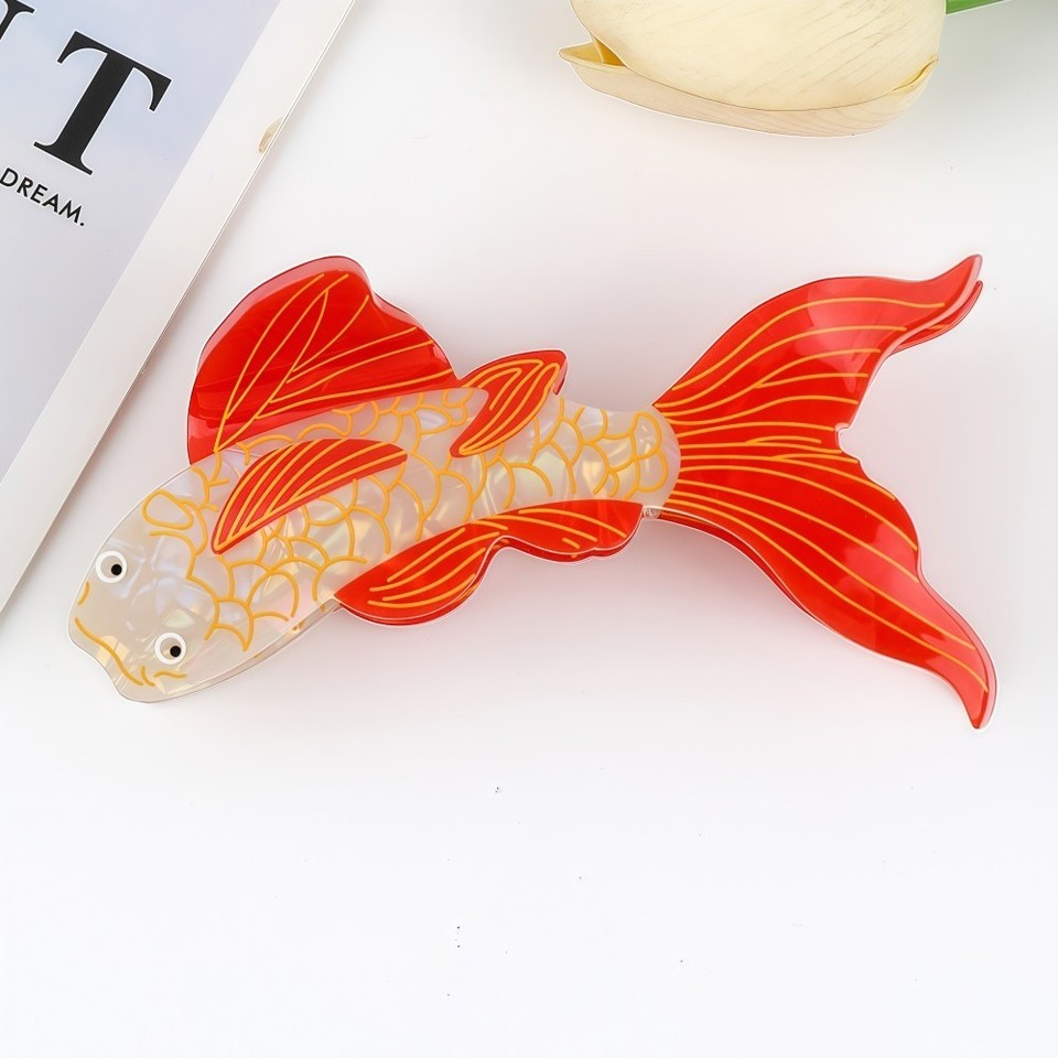 Koi Fish Hairpin Good luck Shark Clip Cute Hair Claw Clip Girls ...