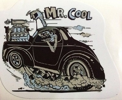 2-PACK RAT ROD HOT ROD STREET ROD STICKER VINTAGE RACING RAT FINK GAS ...