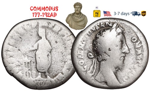 Ancient Roman Empire Coin Silver Denarius COMMODUS 177 - 192 AD ...