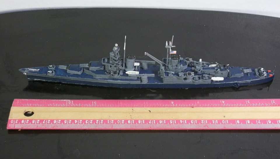 BUILT 1/700 USN PORTLAND CLASS HEAVY CRUISER CA-35 U.S.S. INDIANAPOLIS ...