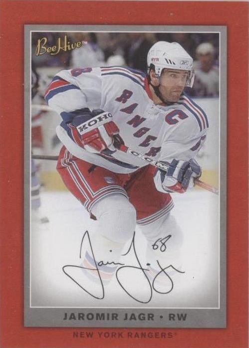 2006-07 Upper Deck Bee Hive - Jaromir Jagr #35 Red Facsimile Signature ...