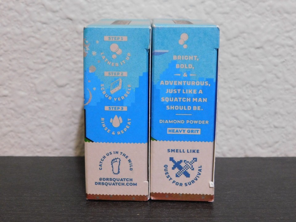 2 Minecraft Diamond Scrub Dr. Squatch Limited Edition W/ GAME CODES Bar ...