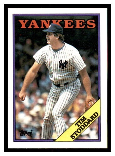 1988 Topps #359 Tim STODDARD Pitcher New York Yankees FREE shipping | eBay