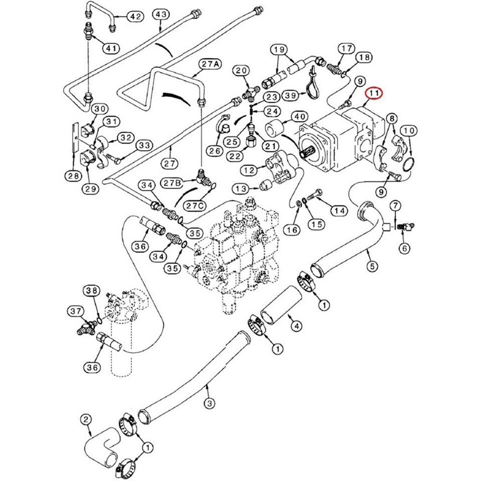 87433897 REPLACEMENT HYD PUMP 580M, 580L, 580SL BACKHOE Fits Case | eBay