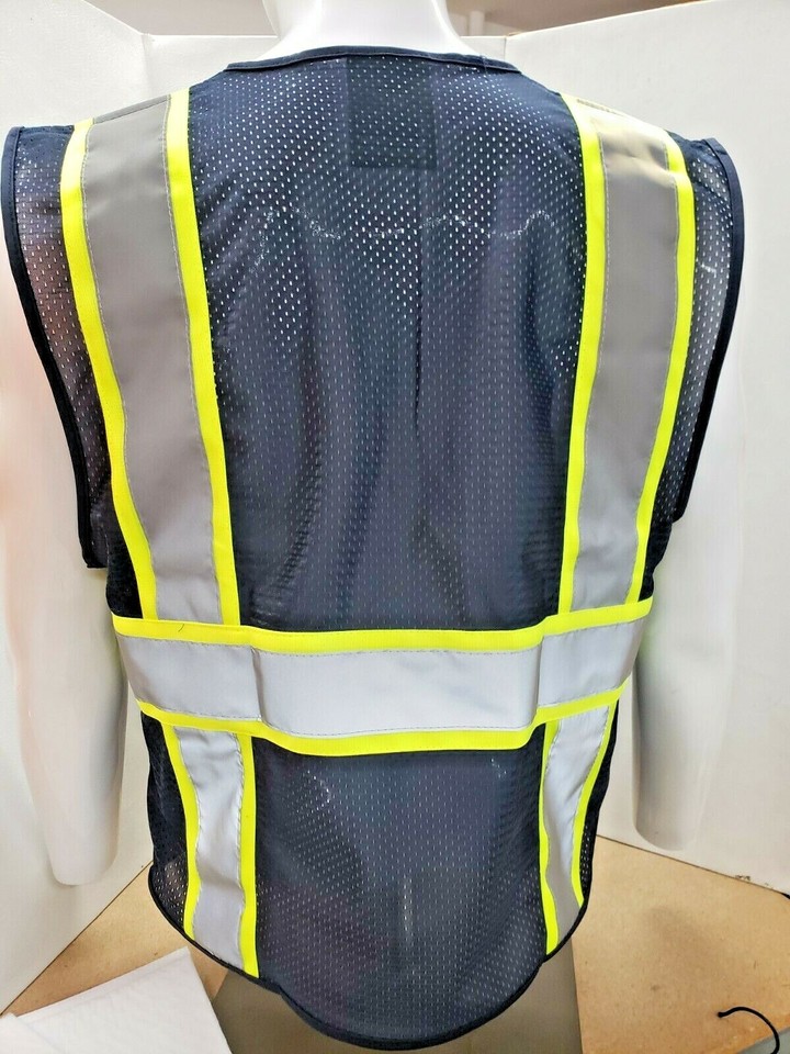 Two Tone High Visibility Reflective Blue Safety Vest (X-Small-5XL) | eBay