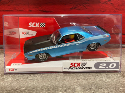 SCX 1/32 Scale Advance 2.0 Plymouth ARR Cuda - Fire Blue Metallic with ...