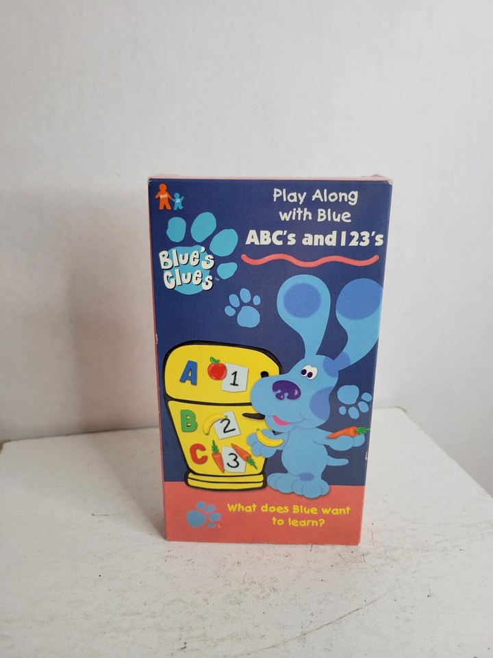 Blues Clues VHS 1999 Play Along With Blue ABC's and 123's Orange ...