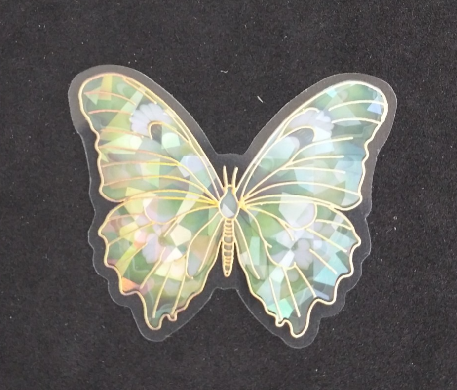 Bright Colorful Green Butterfly Transparent Sticker 1.38" x 2" (O) | eBay