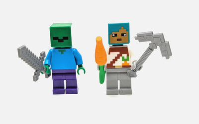LEGO Minecraft Minifigure The Tamer & Zombie set 21181 The Rabbit Ranch ...