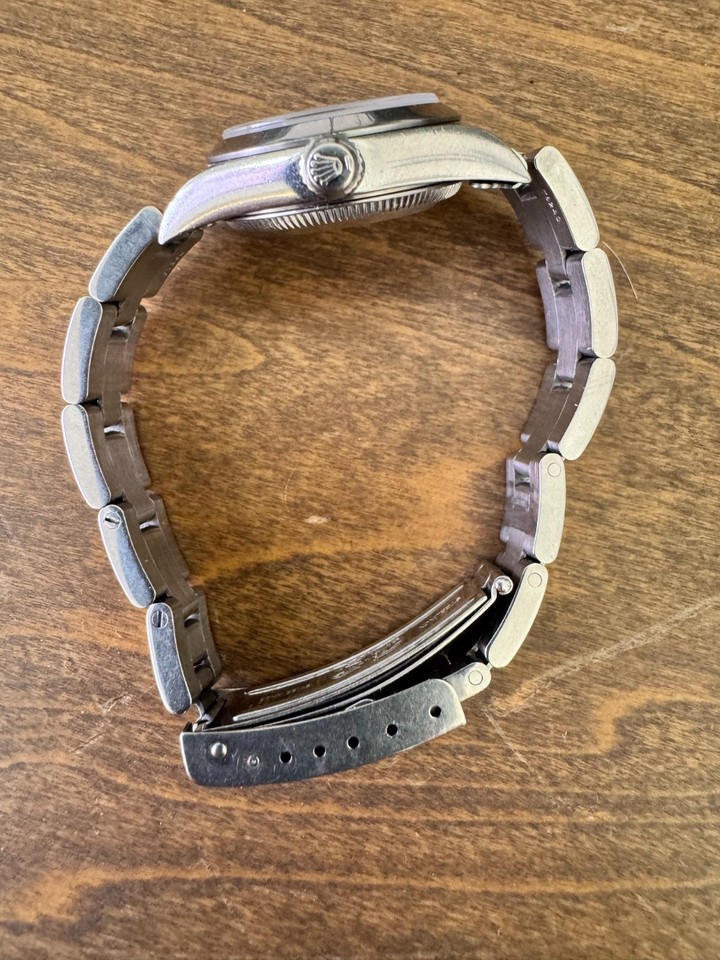 Rolex Oyster Perpetual Ladies Stainless Steel Watch 76080 Midnight Blue ...