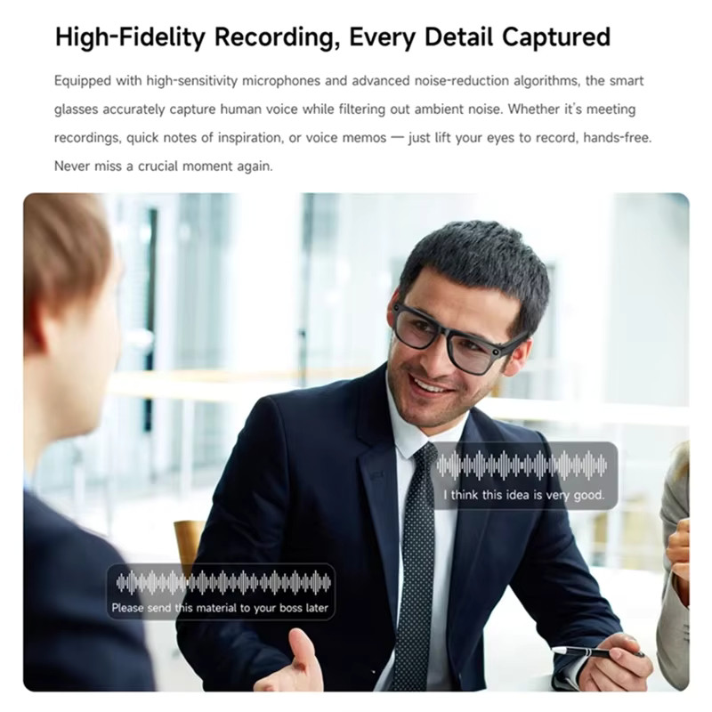8K AI Smart Glasses 100MP Camera ChatGPT Touch Bluetooth Music Calls ...