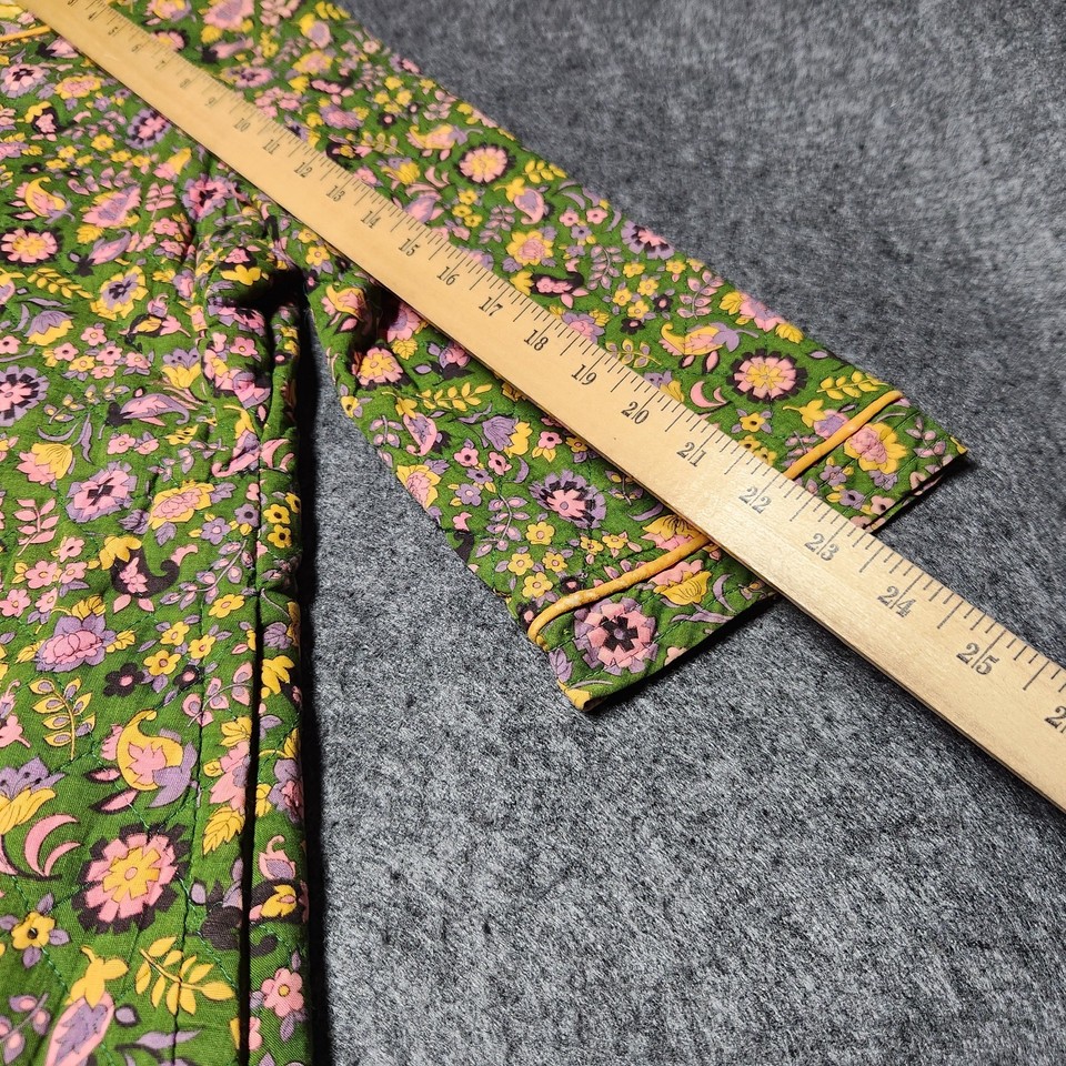 Vintage Womens Loungees Floral Quilted House Coat Robe Retro Groovy 16 ...