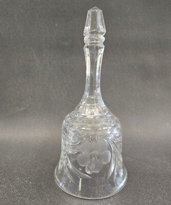 Vintage 24% Lead Crystal Bell Italy Clear Cut Glass Floral Arti Vetro 7 ...