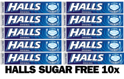 Halls Original Menthol Sweets 10 Packs Sugar Free 10 x 32g Lozenges ...