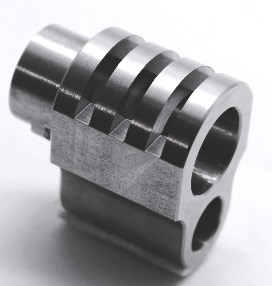 1911 COMMANDER style Compensator Muzzle Brake .45acp SS Machine Finish ...