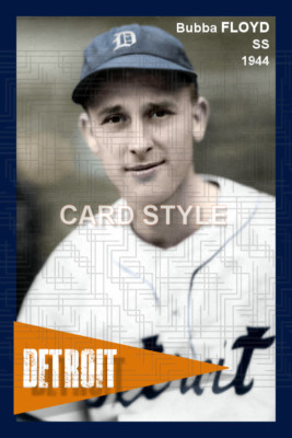Bubba Floyd - 1944 Detroit Tigers - choose a style - colorized print | eBay