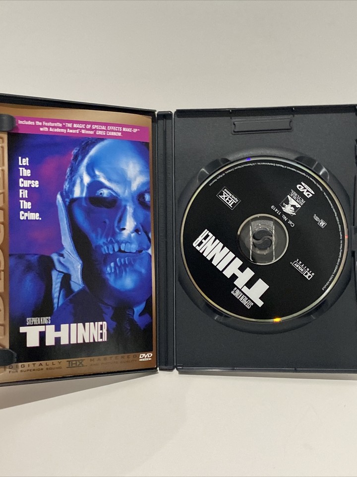 Stephen King's Thinner DVD + Insert, Widescreen, Joe Mantegna, Special ...