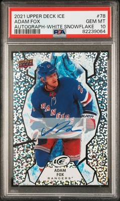 Adam Fox 2021 Upper Deck Ice White Snowflake Auto #78 Psa 10 | eBay